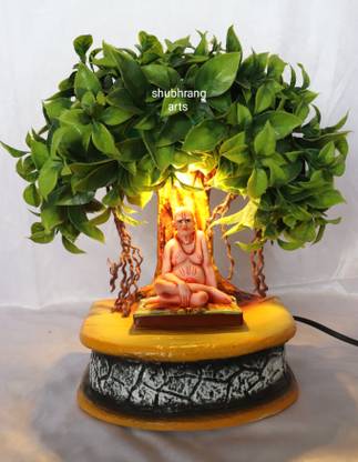 Shubhrangarts Shri Swami Samarth Idol with tree(light). Decorative ...