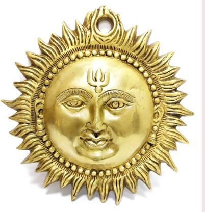 Vinjos Vastu Crafts Vastu Remedy Brass Sun Statue in Golden Antique ...