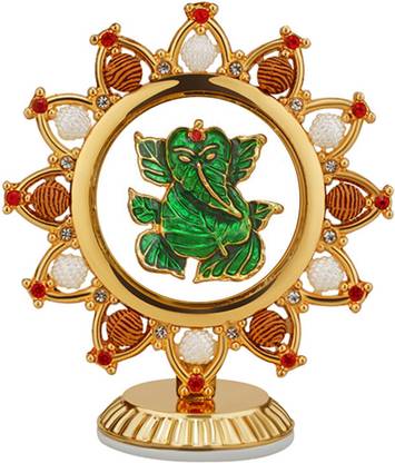 INTERNATIONAL GIFT Golden Ganesh Ganpati Car Desk Board Idol Showpiece ...
