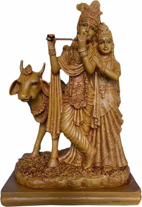 RS Radha Krishna with Komadha Statue Idol for Pooja Room/Office/Gift ...