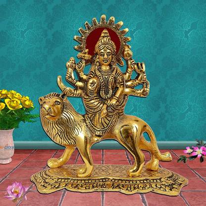 PMW Durga Maa Murti idol,Shero vali maa Metal Statue for Temple Pooja ...