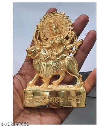 DARIDRA BHANJAN Metal Finish Goddess Maa Durga Devi Idol Statue ...