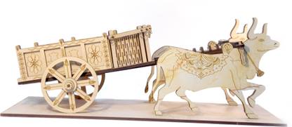 Magic Laser art wooden decorative showpiece (balad gadi) Decorative ...