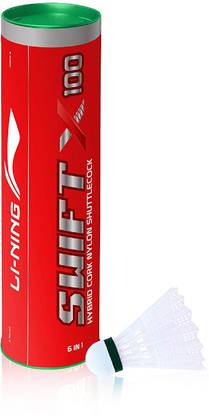 LI-NING Swift X 100 (6 in 1) Nylon Shuttle Nylon Shuttle - Yellow ...