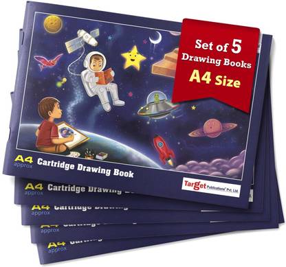 Woodsnipe Drawing Books for Kids | 4A 36 White Pages|Sketch, Colouring ...