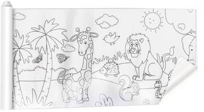 KIDOLOGY Drawing Paper Roll for Kids Painting Paper,Sticky Coloring ...