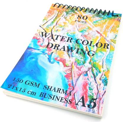KRASHTIC A5 Size Sketch Book For School and College Drawing Work ,Pack Of 1,150 GSM Paper Sketch ...
