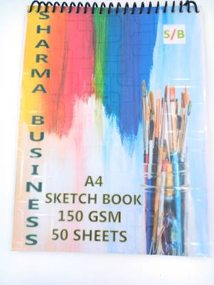 KRASHTIC A4 Sketch Pad Spiral Bound For Art Painting Sketching Drawing Writing Sketch Pad Price ...