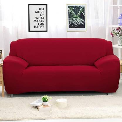 A CUBE LUXURY SOLUTIONS Polyester 3+1+1 Seater Sofa Plain Cover Price ...