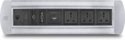 MX Manual Pop Up Box/Cable Cubby with 3 Universal Power Socket + 2 USB ...