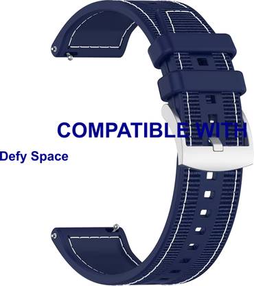 ACM WSM43E20BL2461 Watch Strap Soft Nylon Silicone Belt 20mm for Defy ...