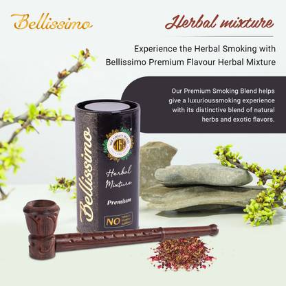 Bellissimo Premium flavour Tobacco & Nicotine Free Smoking Mixture 100% ...