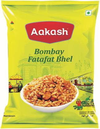 AAKASH Namkeen Bombay Fatafat Bhel | Snacks for Foodie Indians | Pack ...