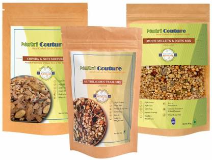 Nutri Couture Chiwda 100g, Multi Seeds 100g And Millets & Nuts Mix ...