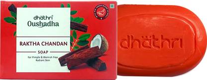 Dhathri Best Raktha Chandan Soap For Pimple-Free Radiant Skin - Pack of ...