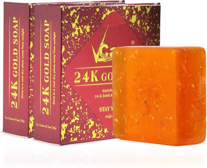 Vcare 24K Gold Soaps for Bath 125g, Best Anti Aging Soap Bar for Women ...
