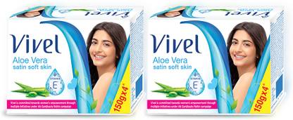 Vivel Aloe Vera Bathing Soap with Vitamin E for Soft, glowing Skin ...
