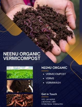 VERMI COMPOST Organic vermicompost Manure, Potting Mixture, Fertilizer ...