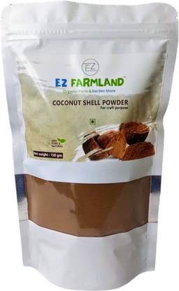Ez Farmland Coconut Shell Powder 150 g (Pack of 1) Craft Work Products ...
