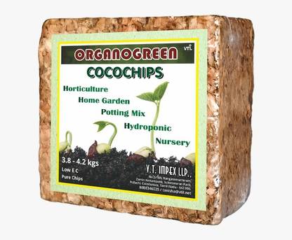 Organogreen CocoChips 4kg Block, Low EC, Pure Chips Garden Mulch Price ...