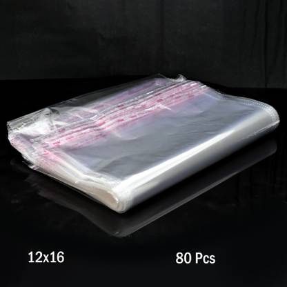 HADII BOPP Transparent Poly Bags (12x16 Inches) (Pack of 80) Poly ...
