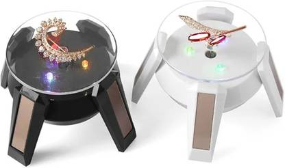 LIFTHENG 360 Rotating Display Stand Props Turntable MPPT Solar Charge ...