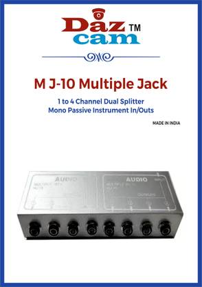 Daz Cam M J-10 Multiple Jack 1 to 4 Channel Dual Splitter Mono Passive ...