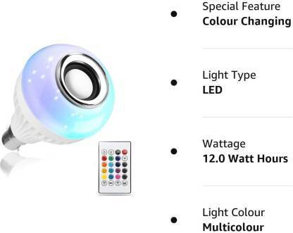 Buy blutap Bluetooth LED Light Colourful Music Player With Remote ...