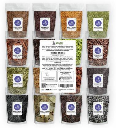 Rustic Nature Indian Whole Garam Masala Combo Pack of 16 Spices Price ...