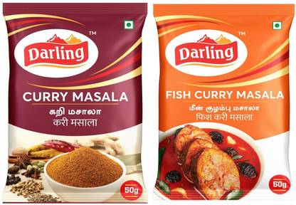 Darling Curry Masala 50gm(Pack of 5) and Fish curry Masala 50gm(Pack of ...