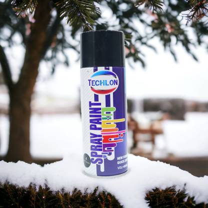 Techlon Matte Black Aerosol Spray Paint for Interior and Exterior ...