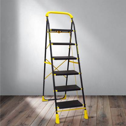 TNT Cameo 6 Step Heavy Duty Steel Ladder with Anti Slip and Anti Skid ...