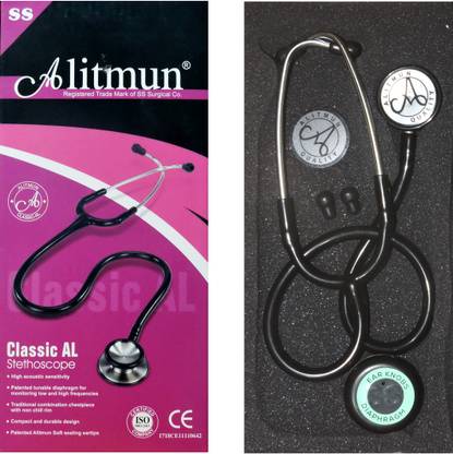 ss sargical co Altimun Classic Black Tube Manual Stethoscope for ...