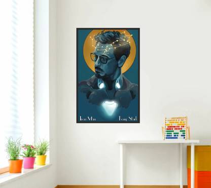 Art Kafe 30 cm Tony Stark Sticker Self Adhesive Sticker Price in India ...