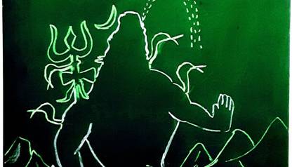 Online Collections 30.48 cm shiv ji Sticker Poster, God Shiva Poster ...