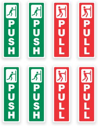 INKWARE 18 cm Pull & Push Stickers For Glass Door High Quality Vinyl ...