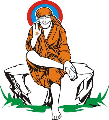 Decoration Stickers 1 cm sai baba wall sticker mulicolor stickergod ...