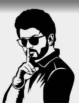 MOHARI 20 cm Vijay Thalapathy Sticker – Show Your Mass Swag (20 X 15 CM ...
