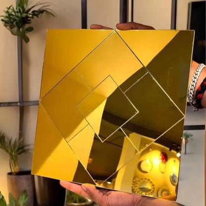 Ansari Decor 12 inch Acrylic Mosaic Tile Mirror (12x12 Inch) Self ...