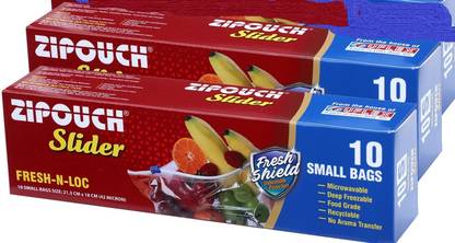 Zipouch ZIPOUCH Fresh N Loc small | Ziplock Bags | Size (21.3 x 18 cms ...