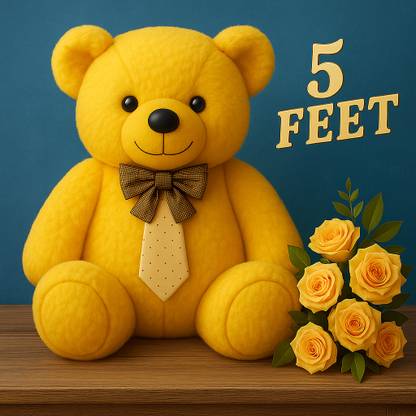 LEGAL LOVE YellowDazzle – 5 Feet Yellow Teddy Bear Soft Plush Toy - 92 ...