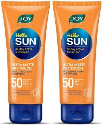Joy Sunscreen - SPF 50 PA++++ Hello Sun Ultra Matte Dry Touch All Day ...