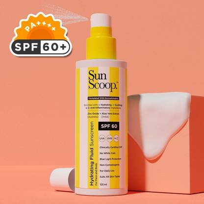 SunScoop Sunscreen - SPF 60 PA++++ Hydrating Fluid Sunscreen | UV ...