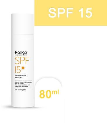 Raaga SPF 15 SUN SCREEN LOTION - SPF UVA+UVB PROTECTION PA++++ (80 ml ...