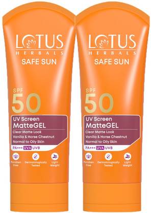 LOTUS Sunscreen - SPF 50 PA+++ Safe Sun UV Sunscreen Matte Gel - Price ...