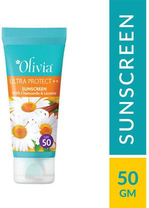 Olivia Sunscreen - SPF 50 PA+ Ultra Protect Plus Sunscreen with ...