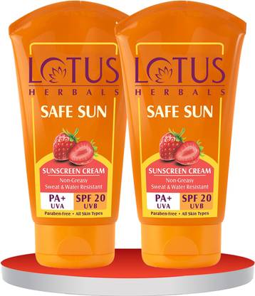 LOTUS HERBALS Safe Sun Sunscreen Cream - SPF 20 - Price in India, Buy LOTUS HERBALS Safe Sun ...