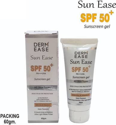 Derm Ease Sunscreen - SPF 50 PA+++ Sun Ease SPF 50+ PA+++UVA Sunscreen ...