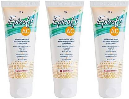 Episoft Sunscreen - 75 grams Cream, Pack of 3 - SPF 30 - Price in India ...