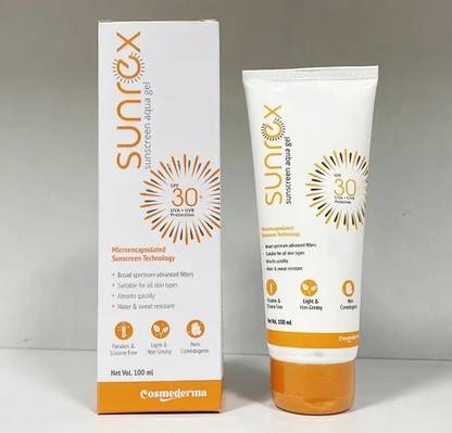 SUNREX Sunscreen - SPF 30 PA++ Aqua Gel 30SPF Lotion 100ML SUPER OFFER ...